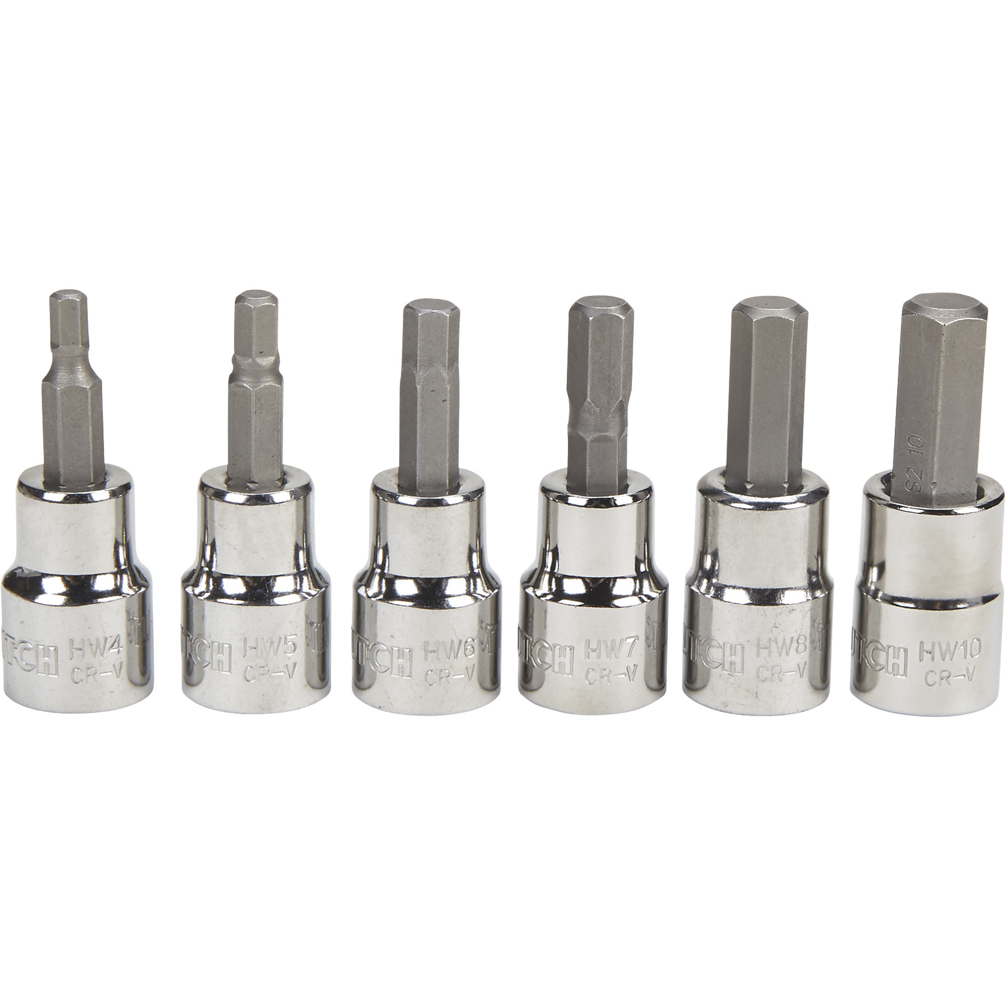 Klutch Hex Bit Socket Set, 6-Pc., 3/8in.-Drive, Metric | Northern Tool